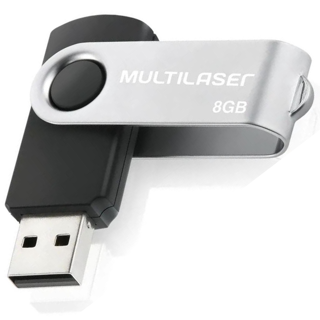 Pen Drive Multilaser Twist 8GB USB Preto PD587 – DR Music Acessórios