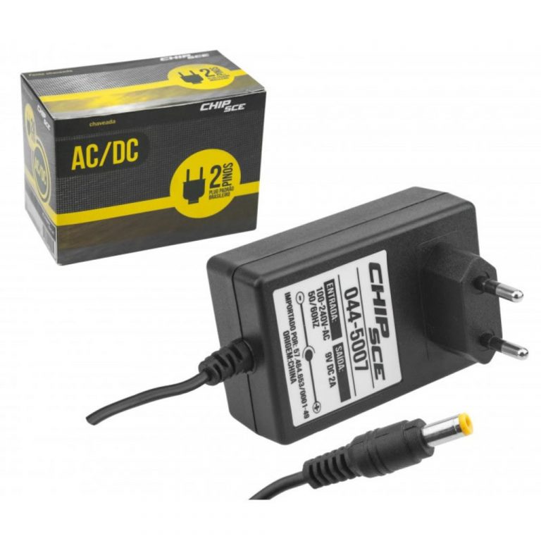 Fonte Chaveada 9V 2A – Plug 5,5Mm X 2,1Mm 044-5007 – DR Music Acessórios