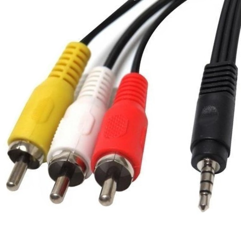 Cabo P3 Para 3 RCA Macho 1,5 Metros – DR Music Acessórios