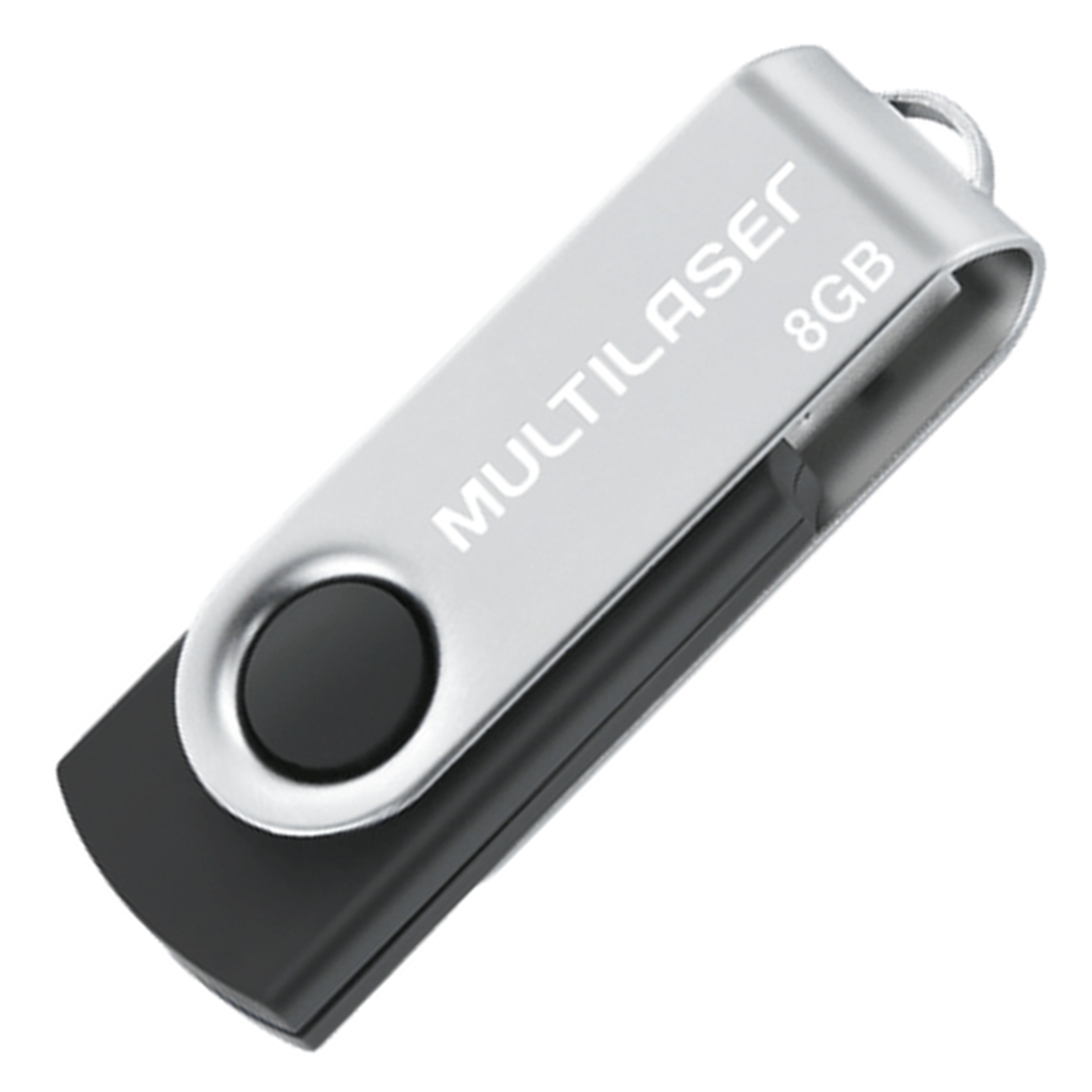 Pen Drive Multilaser Twist 8GB USB Preto PD587 – DR Music Acessórios